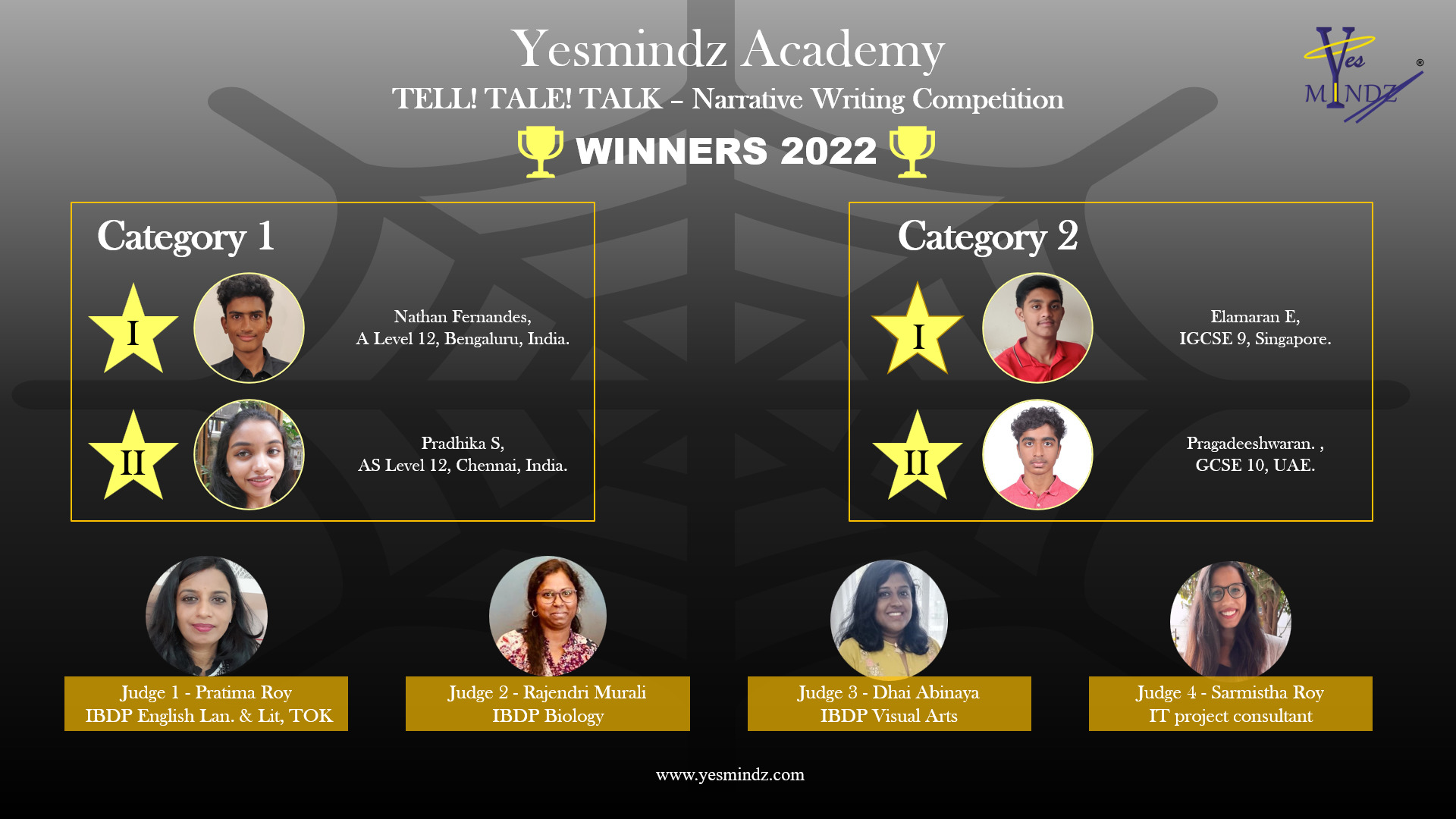 Narrative Writing Comp.Winners-2022! - Yesmindz Academy Blog